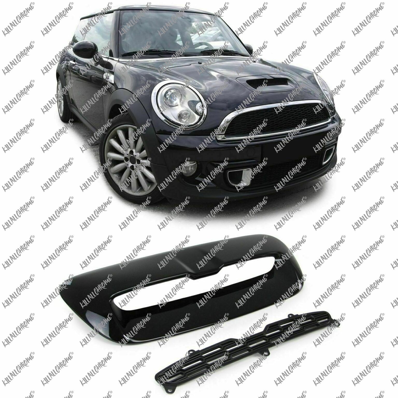 For Mini Raised Bonnet Hood Scoop Vent – Gen 2 R55 R56 R57 R58 R59 ...