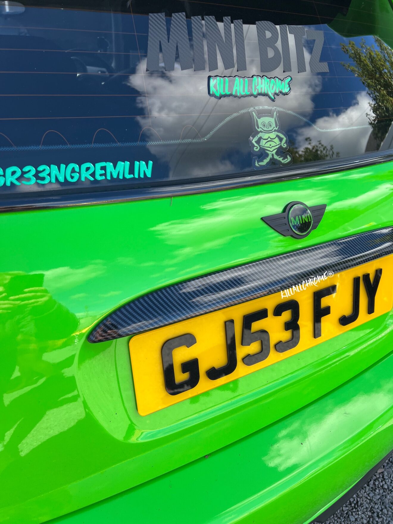 For R50 R52 R53 MINI Boot Handle Cover – Bootlid – KillAllChrome®