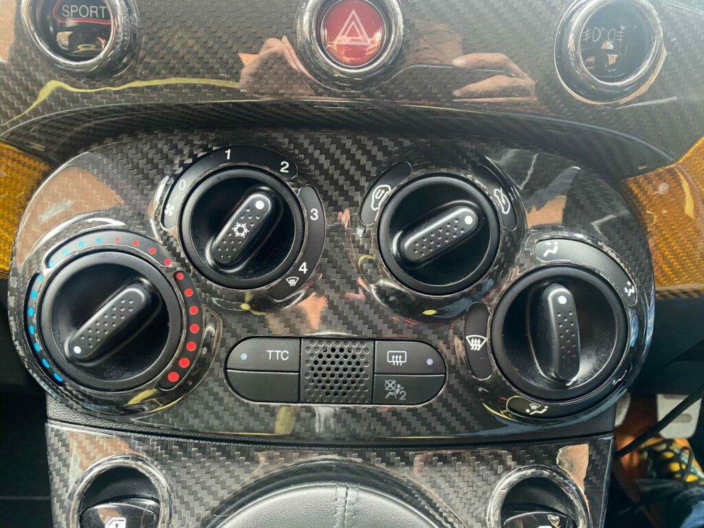 Abarth Fiat 500 AC Heater Control Cover ( Manual ) – Genuine Carbon ...