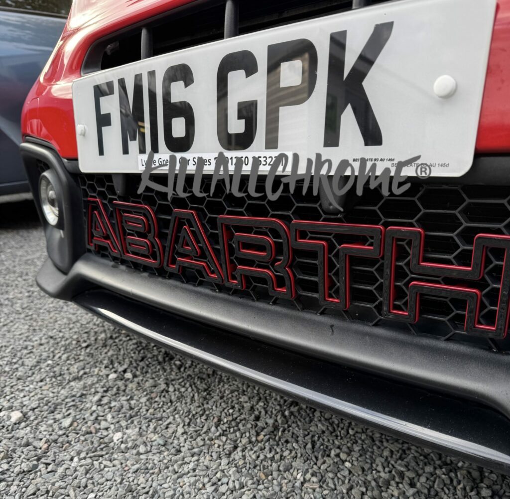 For Abarth Series 4 Front Grill Lettering Clip On 500 595 695 Letters ...