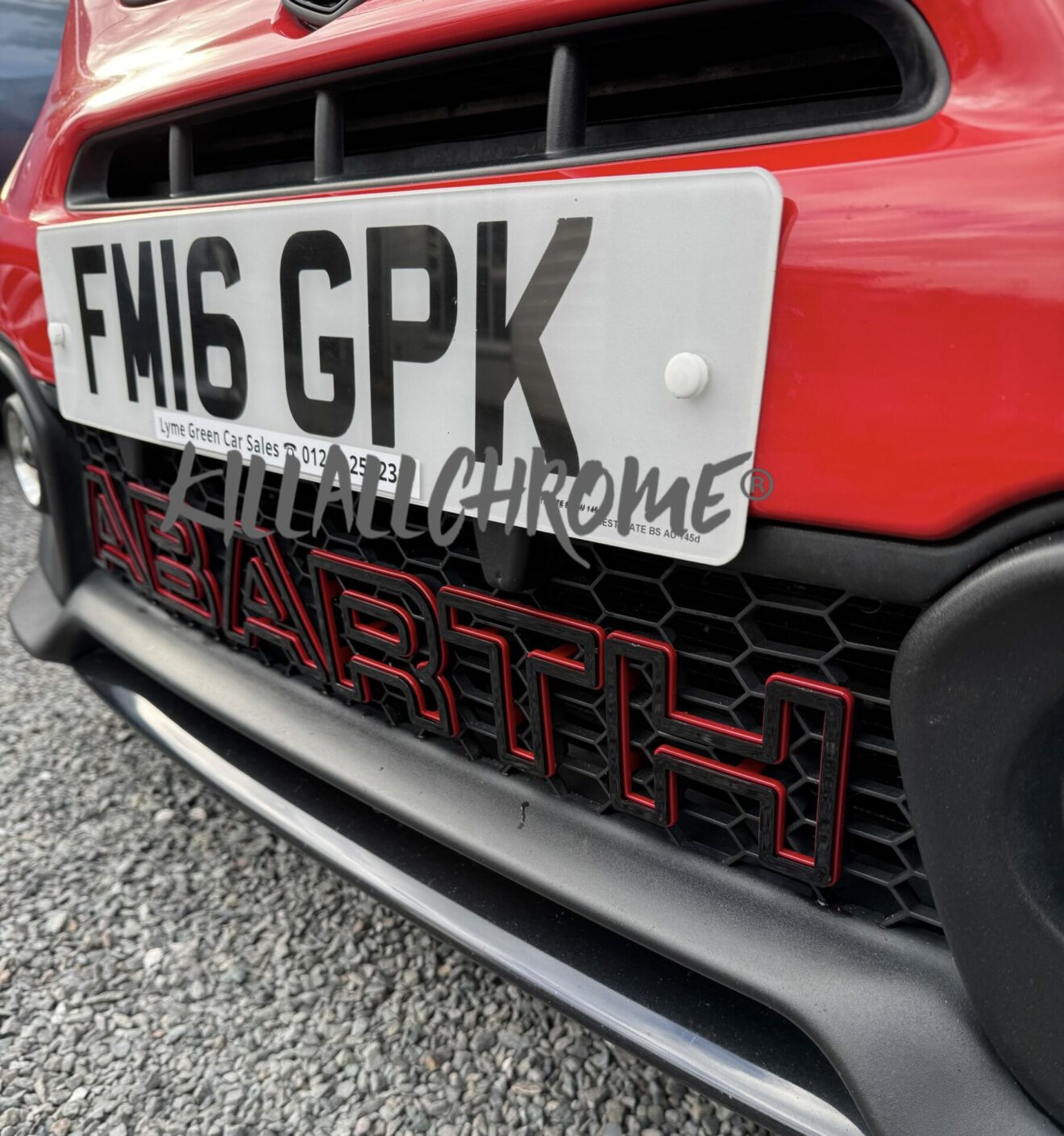 For Abarth Series 4 Front Grill Lettering Clip On 500 595 695 Letters ...